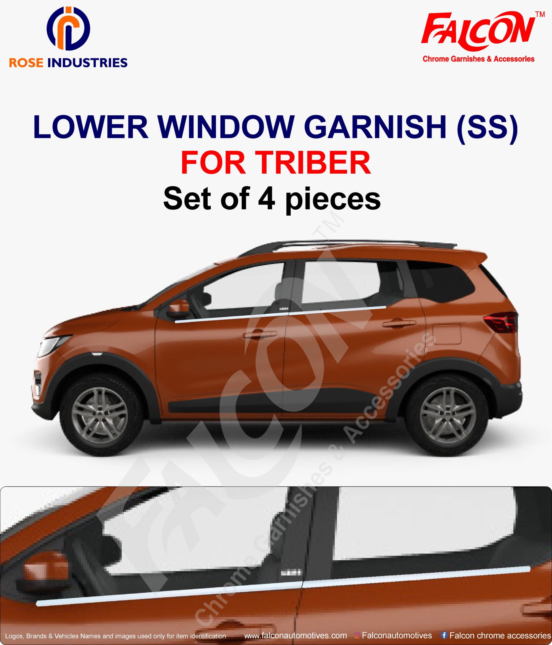 TRIBER LOWER WINDOW GARNISH RLG61 » Falcon Automotives